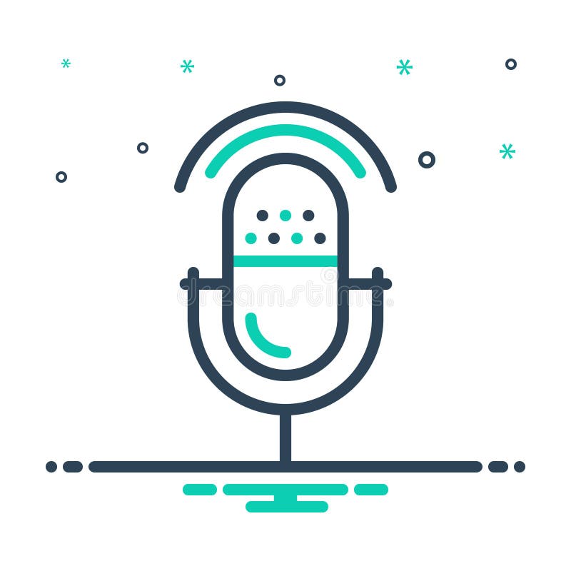 Mix Icon for Voice, Announce and Audience Stock Vector - Illustration ...