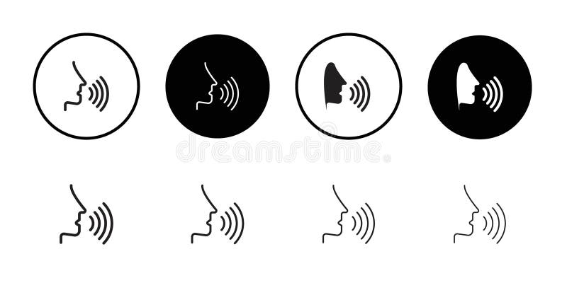 Voice Icon Flat Fill Set Collection Stock Vector - Illustration of ...
