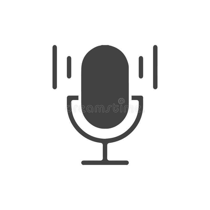 Voice Icon Flat Logo Isolated Symbol Stock Vector - Illustration of ...