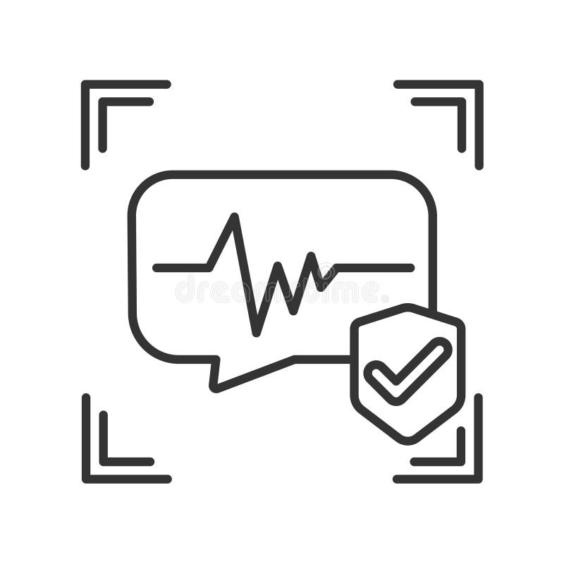 Voice Recognition Color Line Icon. ID and Verifying Person Concept ...