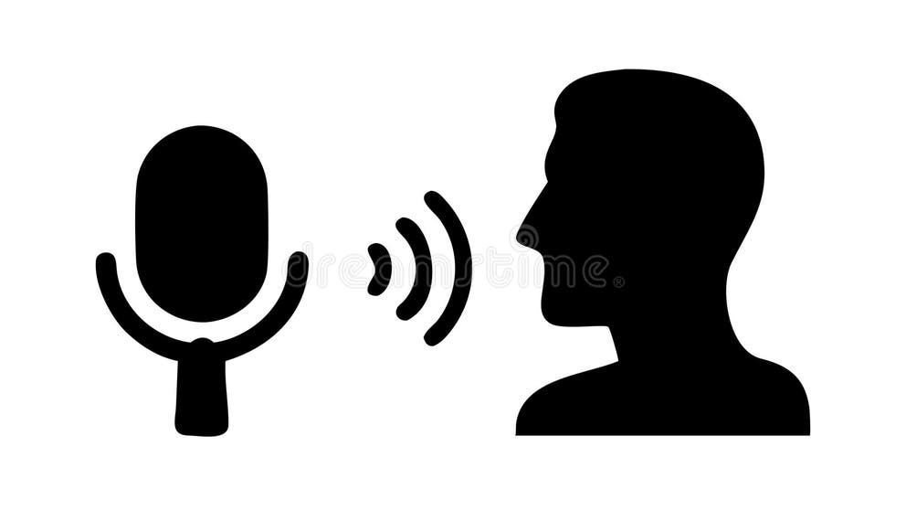 Voice Input Speech Recognition Audio Command Icon , Vector Design ...