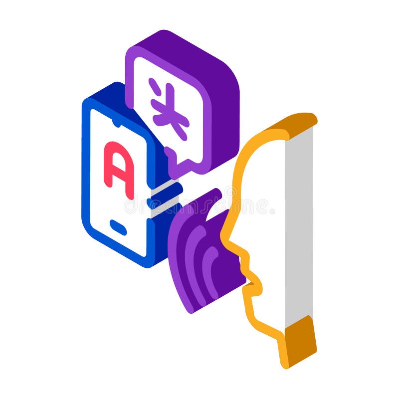 Human Interpreter Translator Icon Thin Line Vector Stock Vector