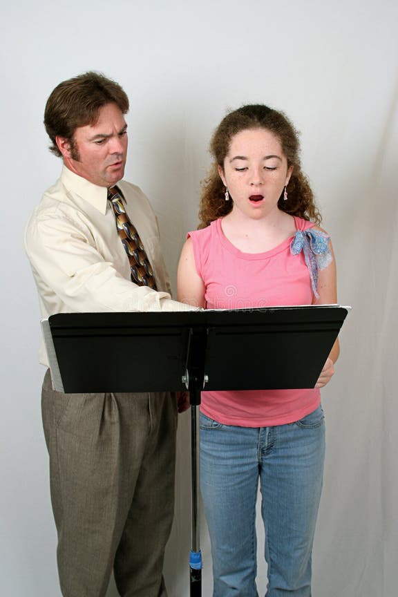 Voice Lesson Front View 2 stock image. Image of profession - 140187