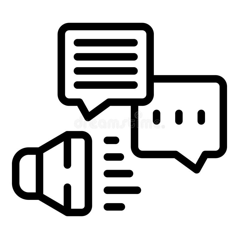 Voice Mail Chat Icon Outline Vector. Text Recognition Stock ...