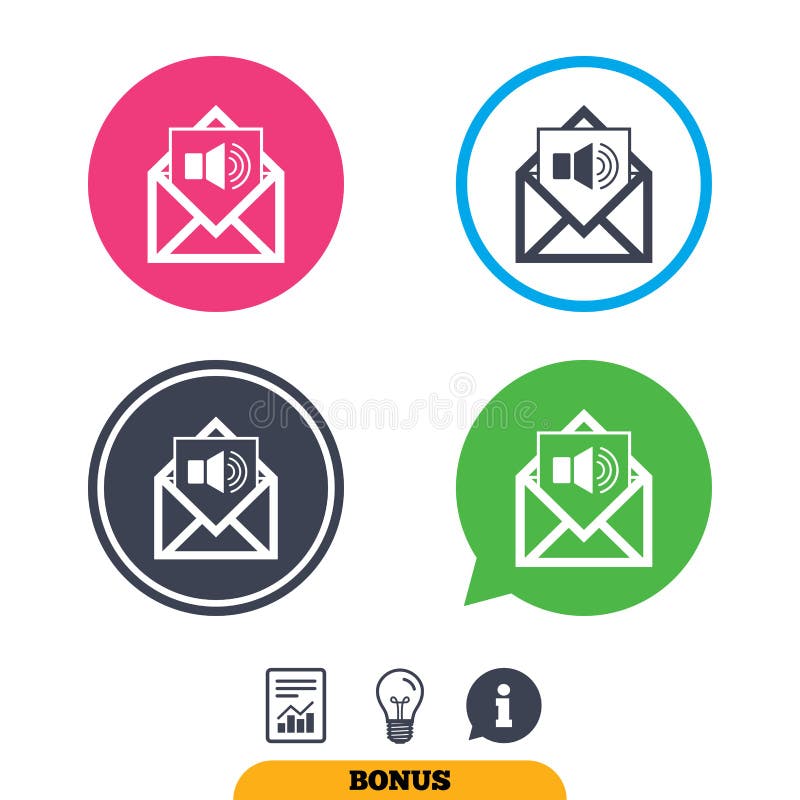 Voice Mail Icon. Speaker Symbol. Audio Message Stock Vector ...
