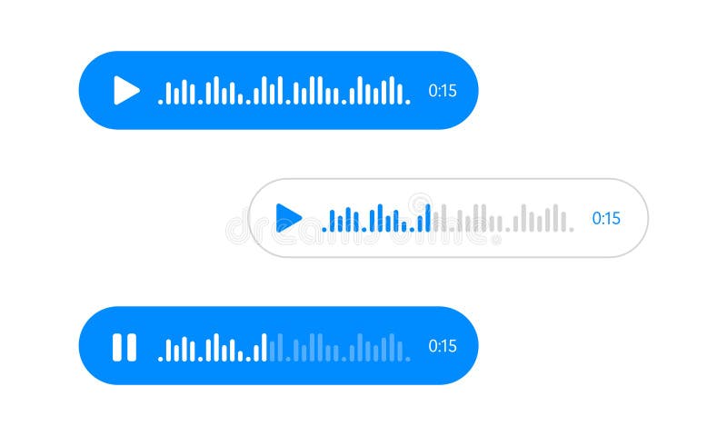 Voice Message Bubble, Audio Chat or Messenger Interface, Vector UI UX ... Voice Message Bubble, Audio Chat or Messenger Interface, Vector UI UX ...