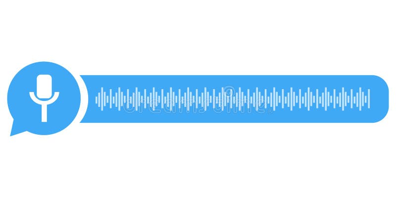 Voice Message Bubble with a Sound Wave and Microphone Symbol ...