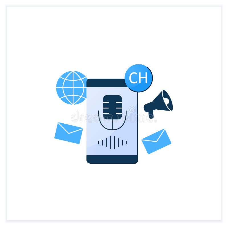 Voice Message Gradient Icon Stock Vector - Illustration of voice ...