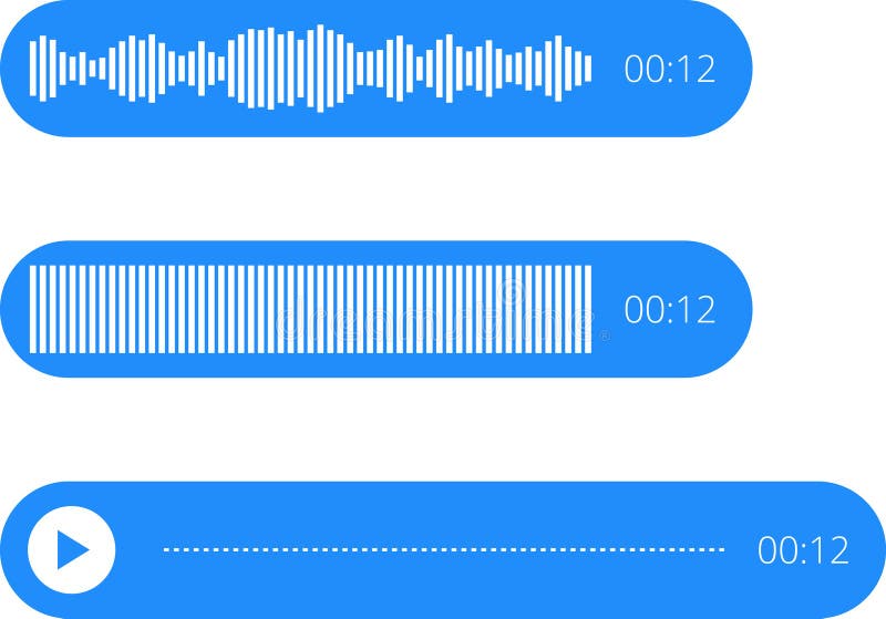 Voice Message Icon - Audio Message. Message Icon Modern Flat with Voice Chat. Stock Vector ...