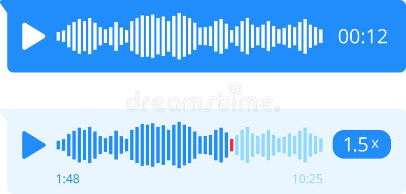 Voice Message Icon - Audio Message. Message Icon Modern Flat with Voice ...