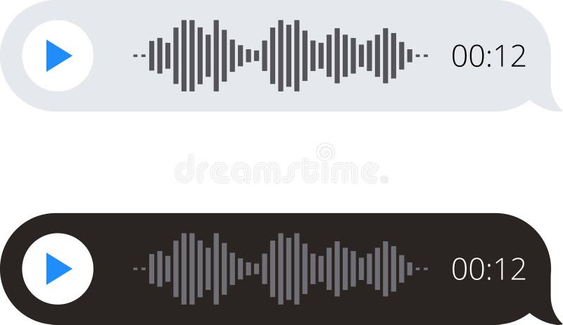 Voice Message Icon - Audio Message. Message Icon Modern Flat with Voice ...