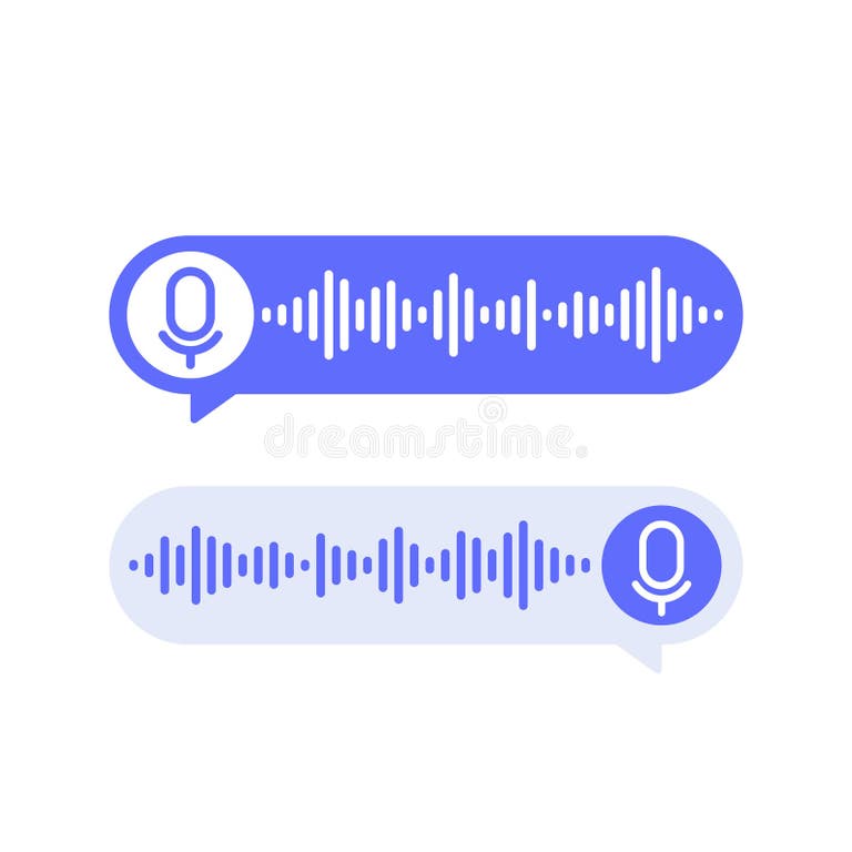 Voice Message Icon, Audio Note Vector Stock Vector - Illustration of ...