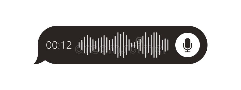 Voice Message Icon Modern Flat Vector Image. Voice Chat Icon. Podcast ...