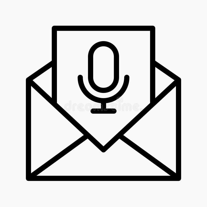 Voice Message Icon Vector on Blank Background Stock Vector ...