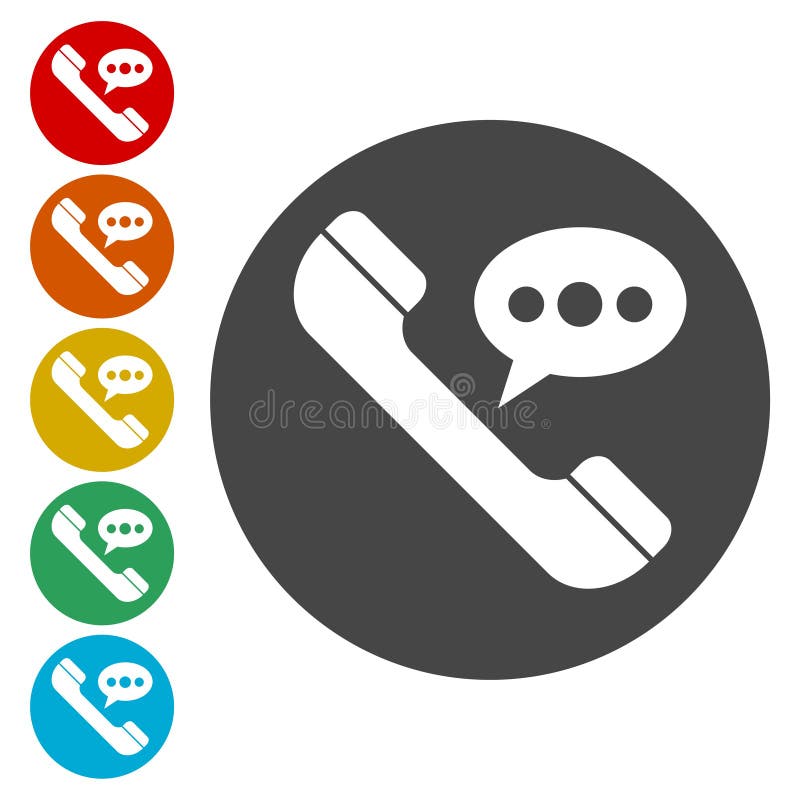 Voice message icons set stock vector. Illustration of dial - 139854499