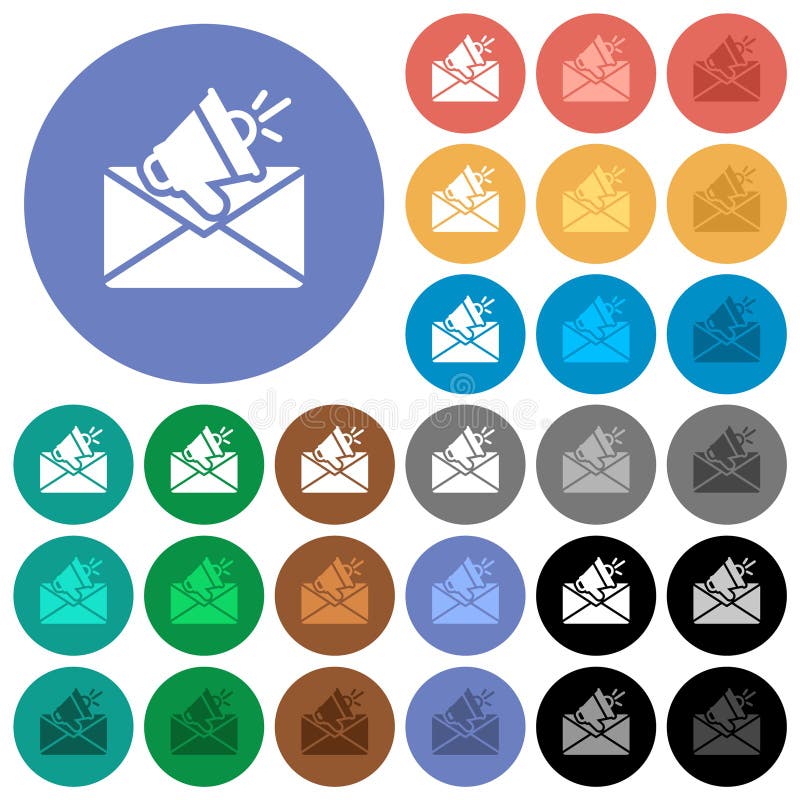 Voice Message Round Flat Multi Colored Icons Stock Vector ...