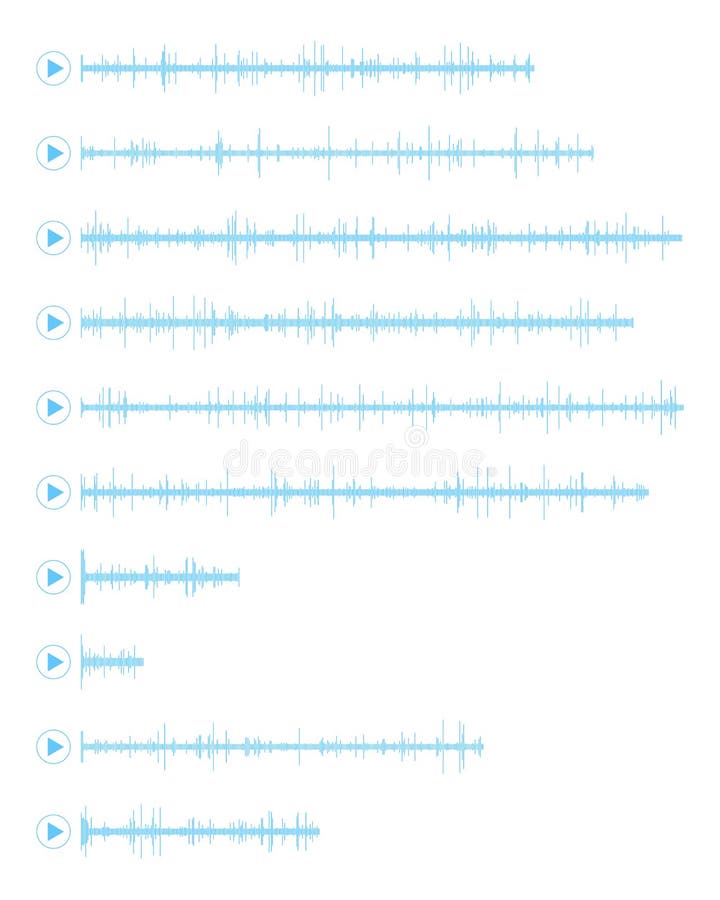 Voice Message in Social Media Chats. Sound Waveform Pattern for Music ...