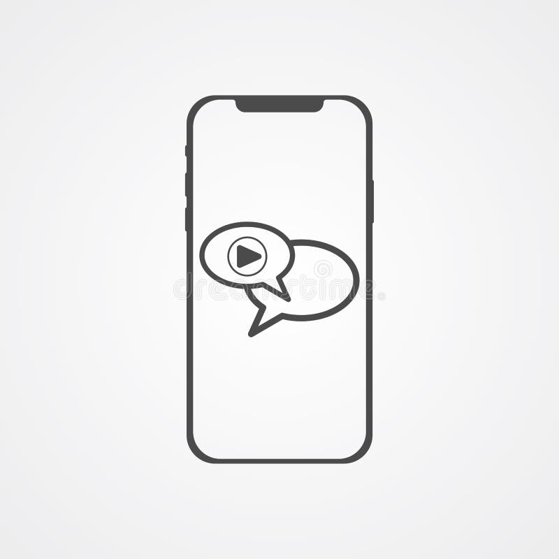 Voice Message Vector Icon Sign Symbol Stock Vector - Illustration of ...