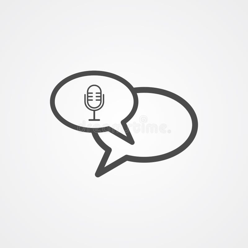 Voice Message Vector Icon Sign Symbol Stock Vector - Illustration of ...