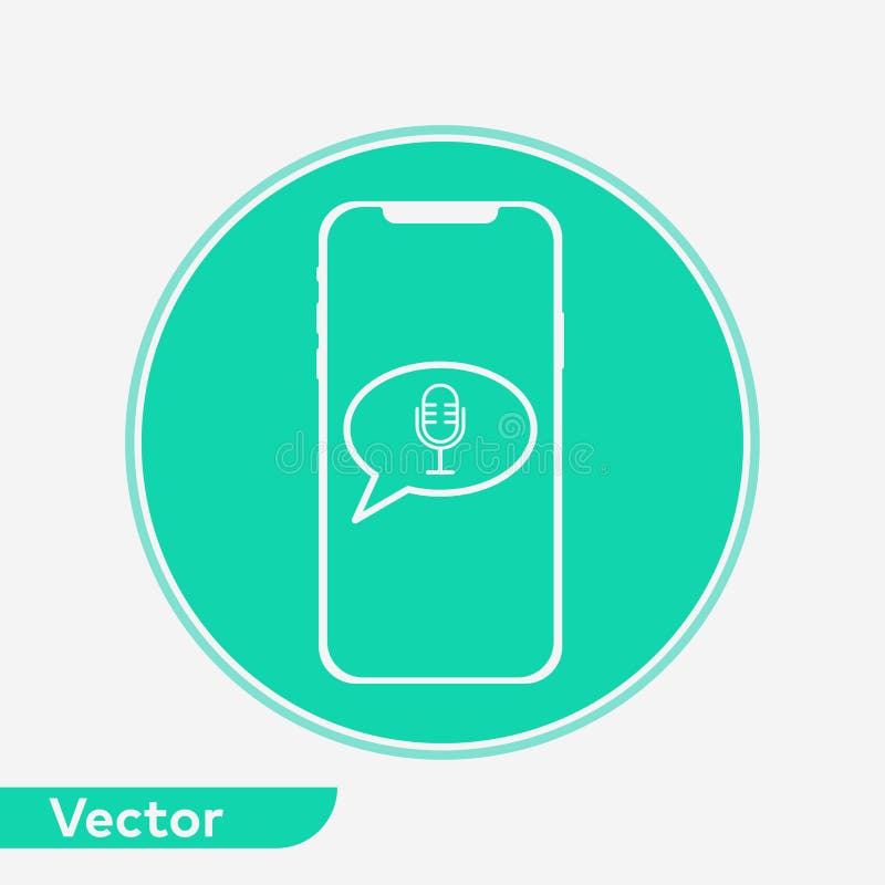 Voice Message Vector Icon Sign Symbol Stock Vector - Illustration of ...