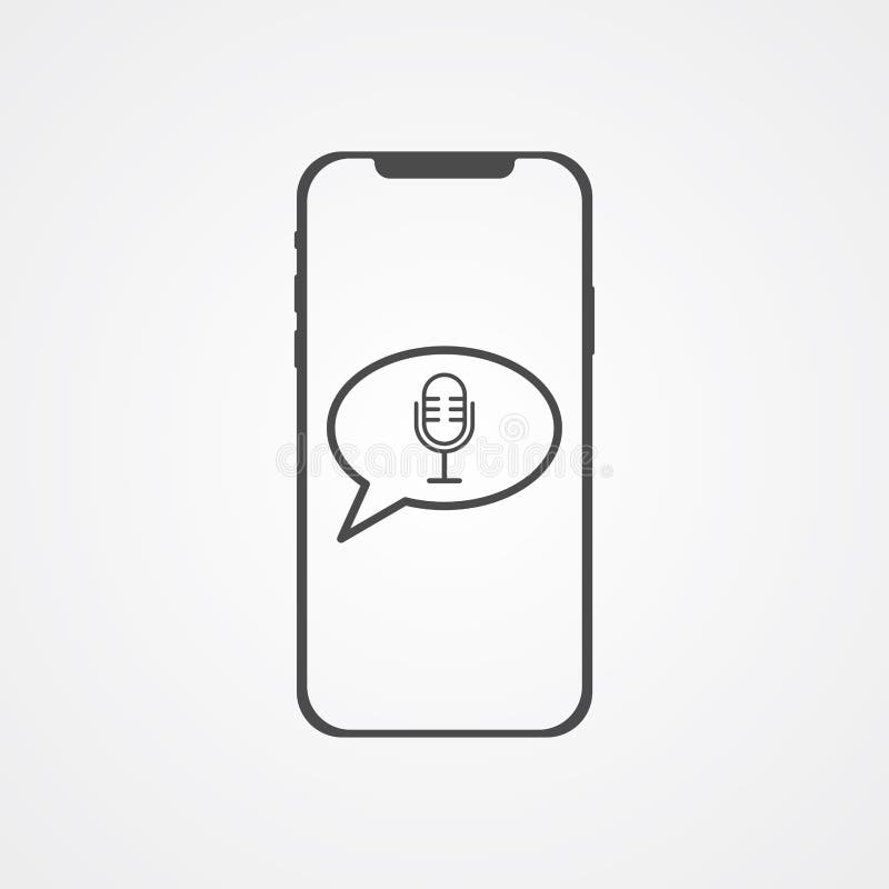 Voice Message Vector Icon Sign Symbol Stock Vector - Illustration of ...