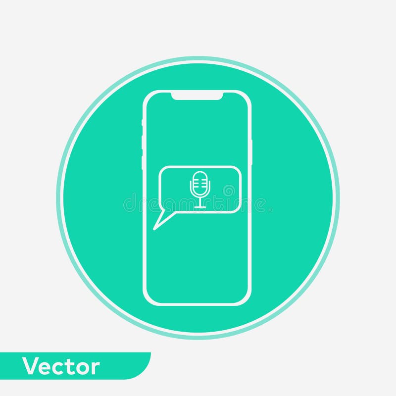 Voice Message Vector Icon Sign Symbol Stock Vector - Illustration of ...