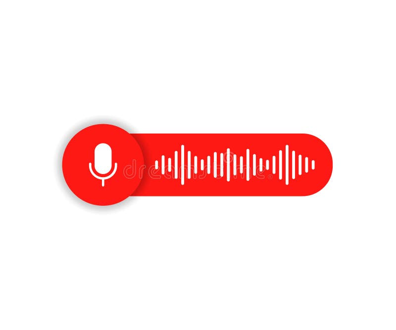 Voice Messages Bubble Icon with Sound Wave and Microphone. Chat ...