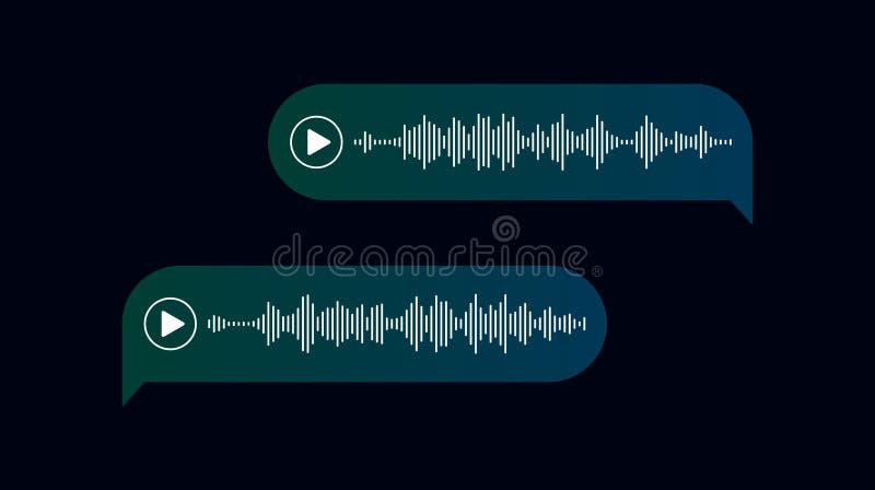 Voice Messages. Bubbles with Audio Record. Chat Messenger Ui Concept ...