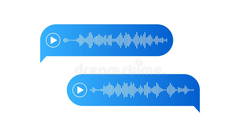 Voice Messages. Bubbles with Audio Record. Chat Messenger Ui Concept ...