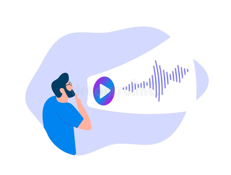 Voice Messages Concept. Chat with Speech Bubbles, Event Notifications ...