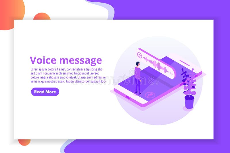 Voice Messages Isometric, Event Notification. Stock Vector ...