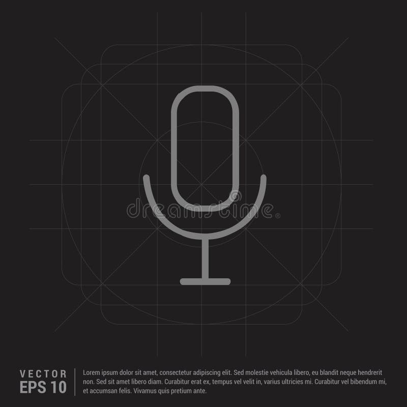 Voice Microphone Icon - Black Creative Background Stock Vector ...