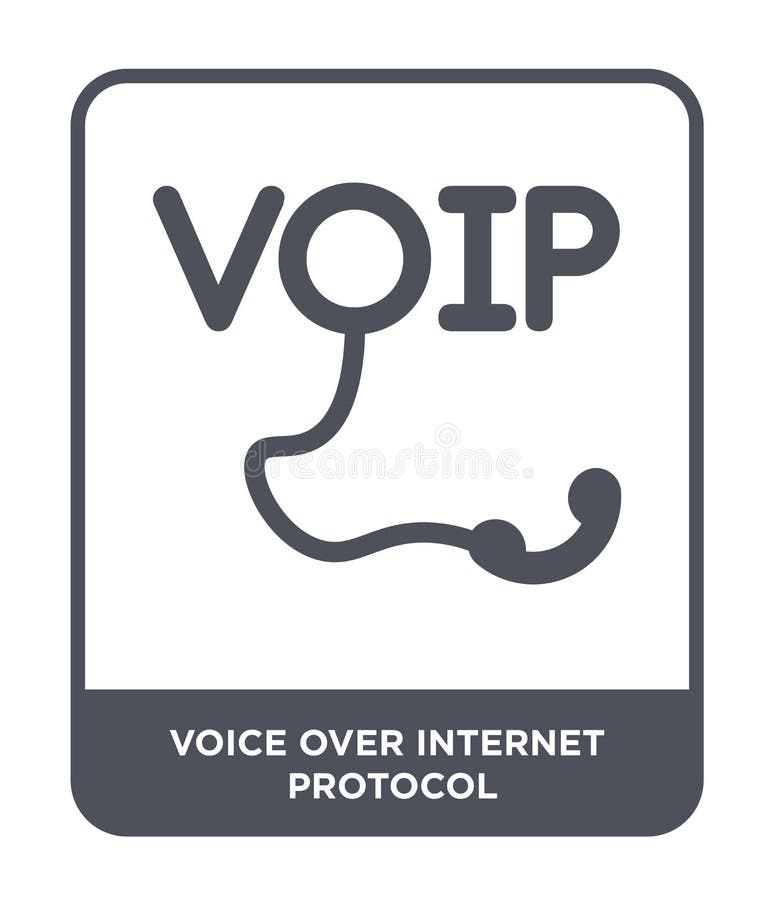 Voice Over Internet Protocol Icon in Trendy Design Style. Voice Over ...