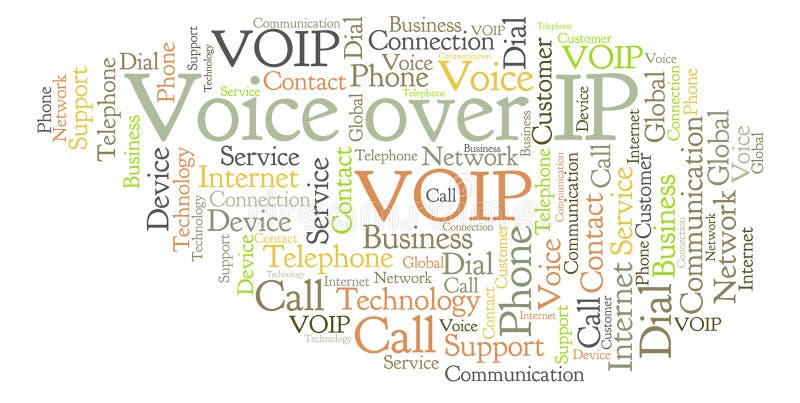 Voice over IP word cloud stock illustration. Illustration of connection ...