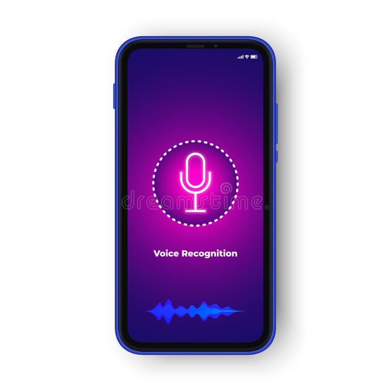 Voice Recognition or Voice Assistant Ui Design Concept. Stock Vector ...