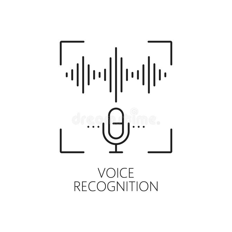 Voice Recognition Biometric Identification Icon Stock Vector ...