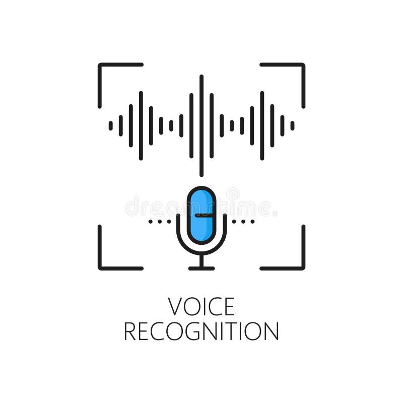 Voice Recognition, Biometric Verification Icon Stock Vector ...