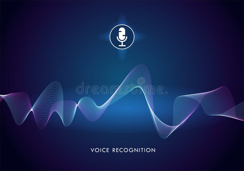Voice Recognition Concept Flat Vector Illustration of Sound Symbol ...