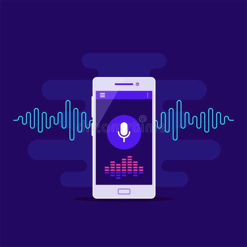 Voice recognition concept stock vector. Illustration of flat - 157128562