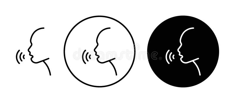 Black White Icon Voice Command Control Stock Illustrations – 383 Black ...