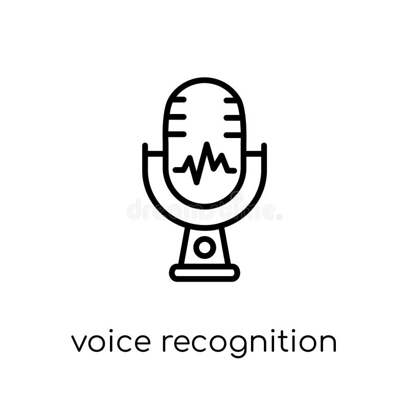 Voice Recognition Icon. Trendy Modern Flat Linear Vector Voice R Stock ...
