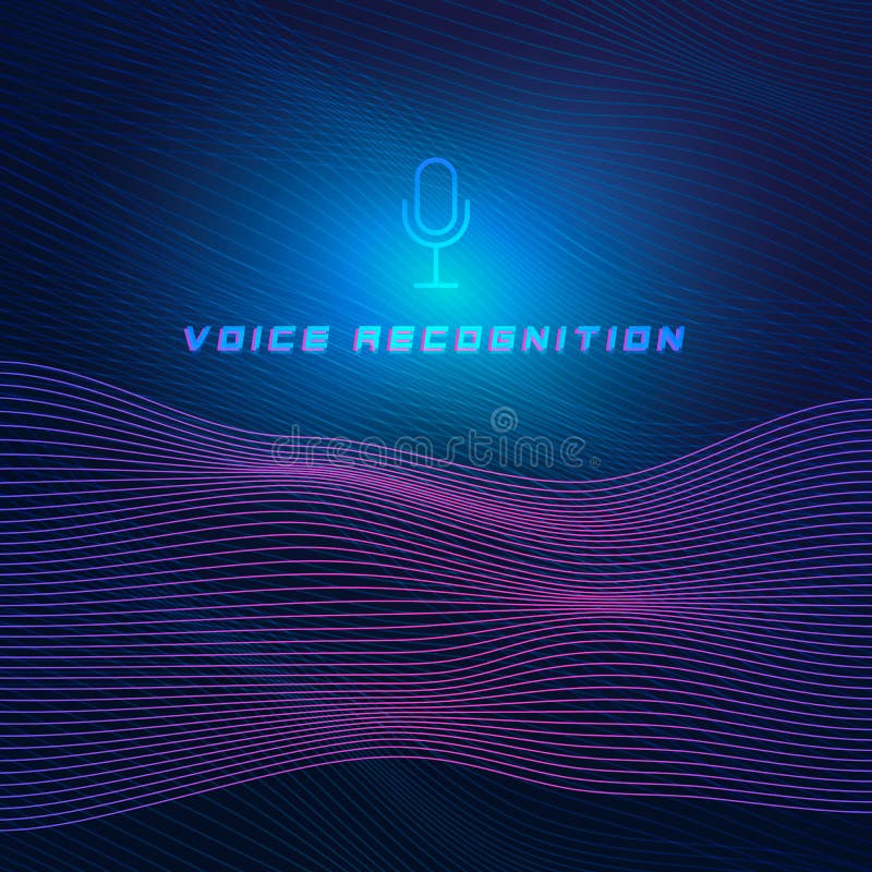 Voice Recognition Illustration Concept with Ripple of the Line Texture ...