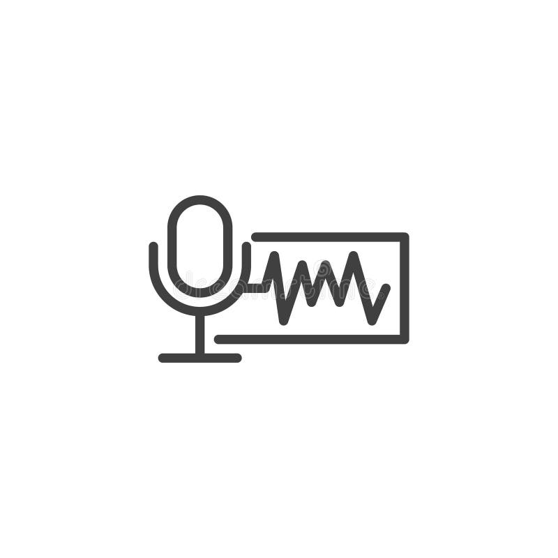Voice Recognition Line Icon Stock Illustration - Illustration of ...