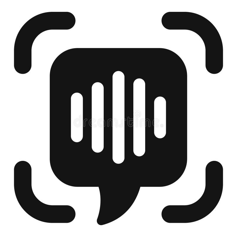 Voice Recognition Software Detecting Audio Sound Wave in Speech Bubble ...