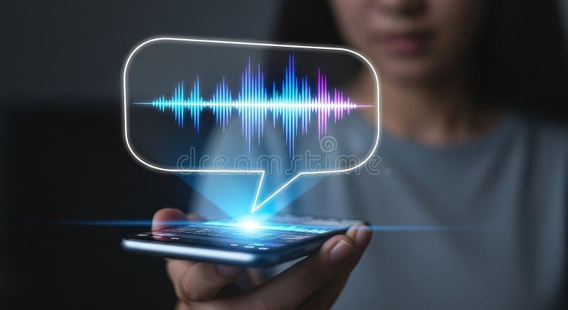 Voice Recognition Technology Ai Assistant on Mobile Phone Speech ...