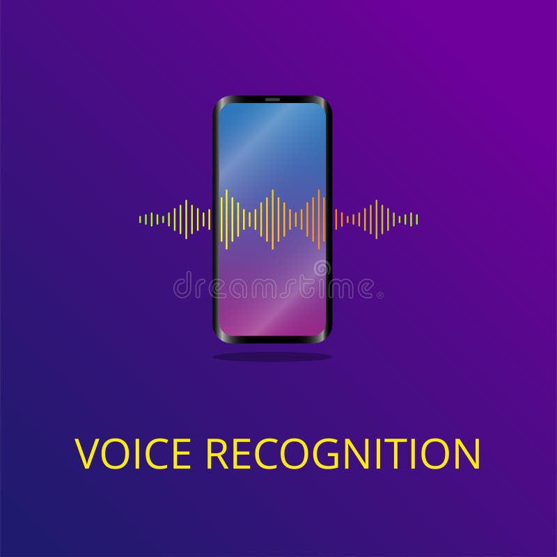 Voice Recognition Vector Illustration a Sound Symbol Stock Vector ...
