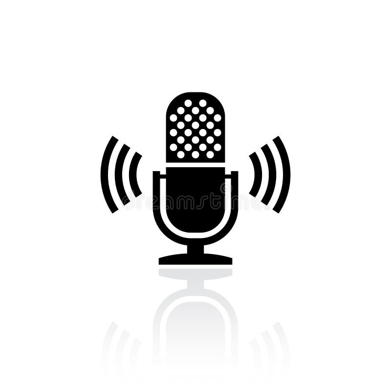 Voice Recorder Icon Isolated on White Background Stock Vector ...