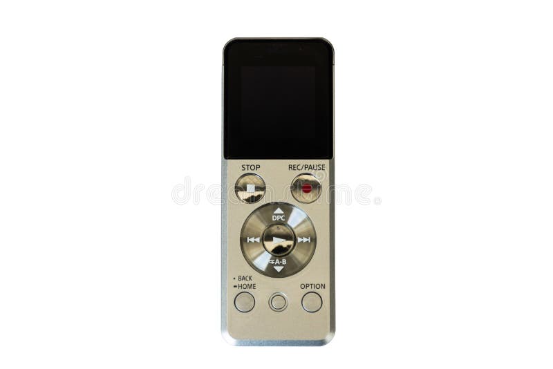 Voice Recorder on White Background Stock Photo - Image of file, listen ...