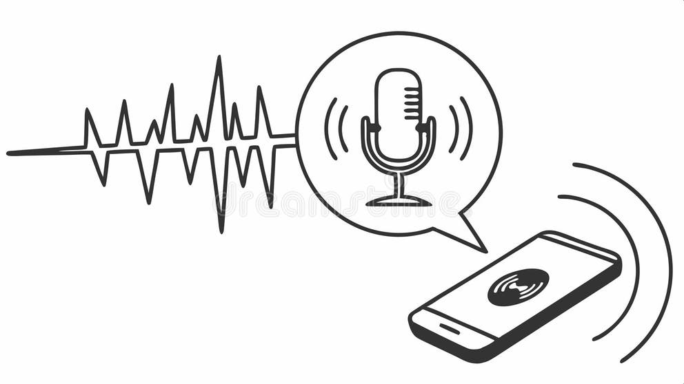 Voice Recording App, Audio Technology and Sound Recording Vector Design ...