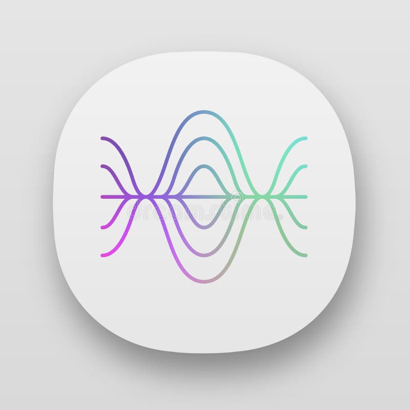 Voice Recording App Icon Uiux User Interface Vibration Noise Level Frequency Curves Audio